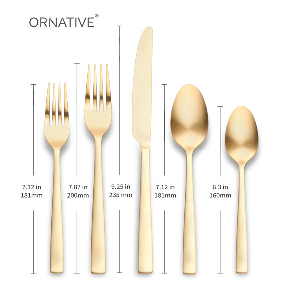 Ornative Flatware Lola 18/0 Stainless Steel 20 Pieces Flatware Set & Reviews | Wayfair